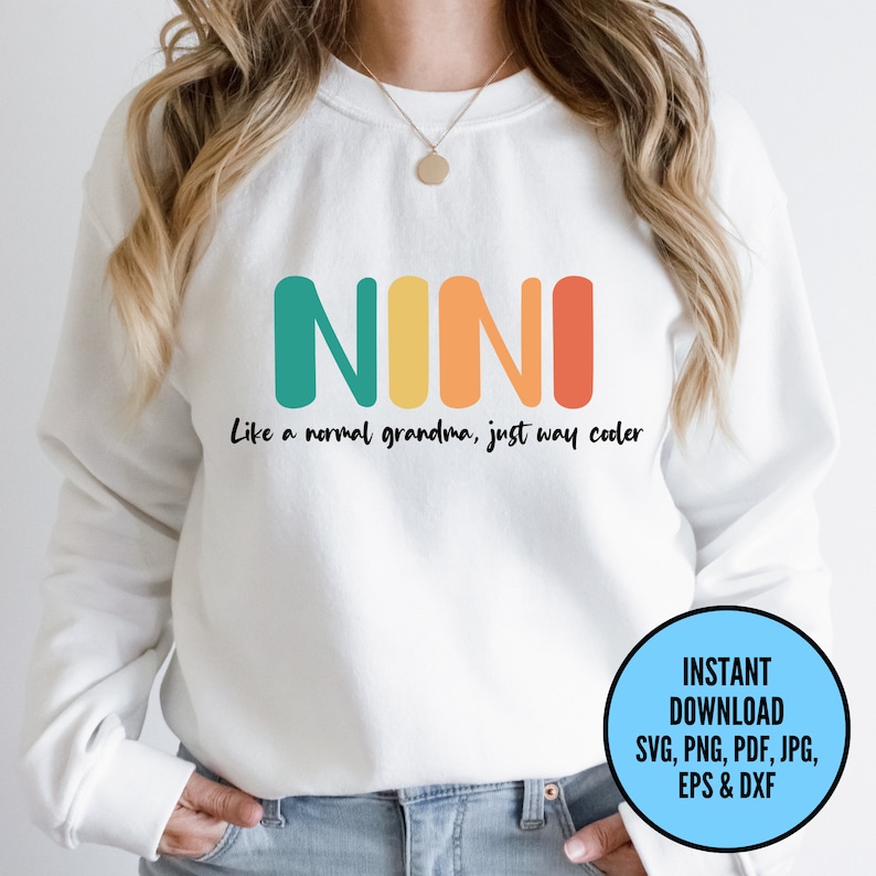 Nini SVG, Nini Cut File, Nini Design, Grandma SVG, Gift for Nini ...