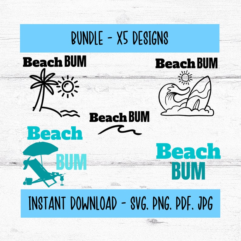 Beach Bum SVG Summer Svg Beach Svg Beach Png Digital - Etsy
