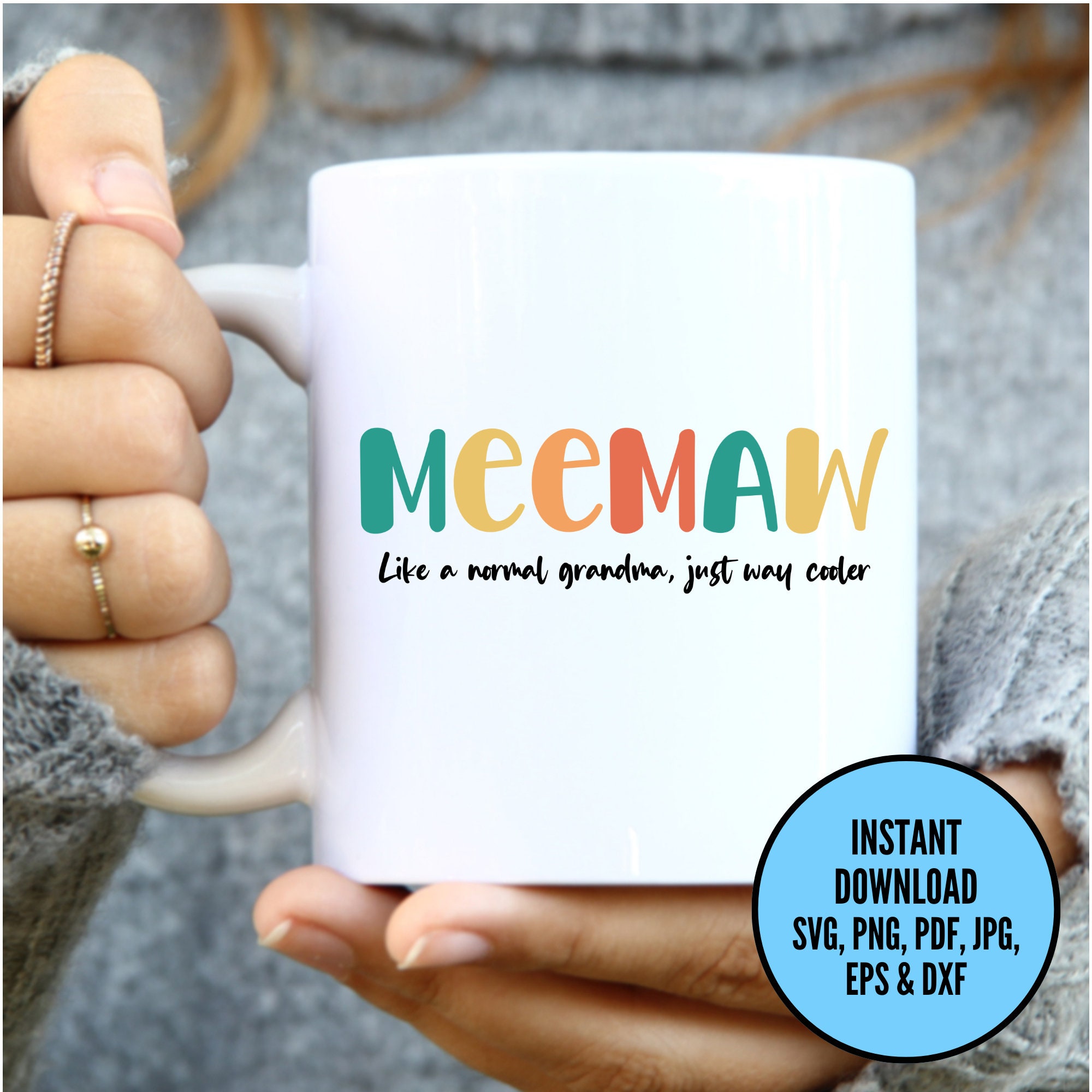 Meemaw SVG, Meemaw Cut File, Meemaw Design, Grandma SVG, Gift for ...