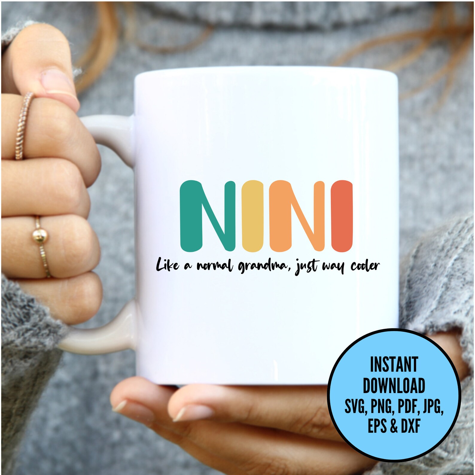 Nini SVG, Nini Cut File, Nini Design, Grandma SVG, Gift for Nini ...