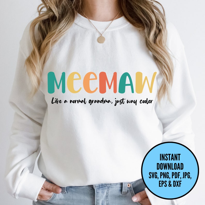 Meemaw SVG, Meemaw Cut File, Meemaw Design, Grandma SVG, Gift for ...