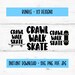Crawl Walk Skate Svg, Skateboarder Svg, Skateboarding Svg Bundle ...