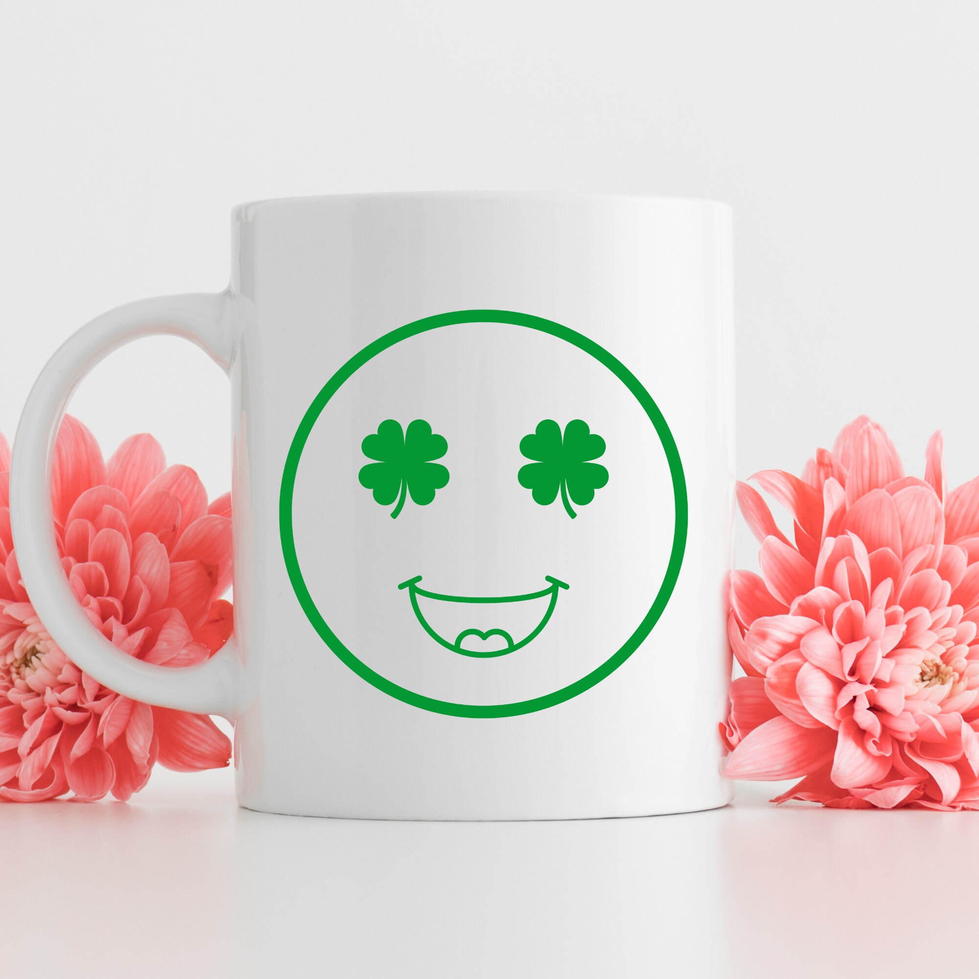 Clover Smiley Face Svg, Saint Patricks Day Svg, St Paddys Svg, Digital ...