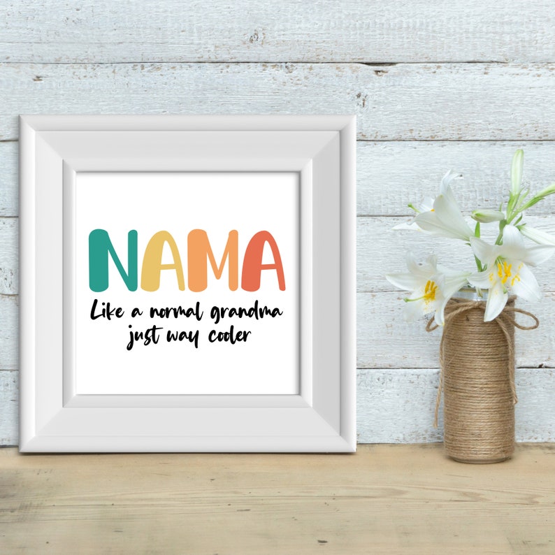 Nama SVG, Nama Grandma Gifts, Nama Design, Grandma SVG, Gift for Nama ...
