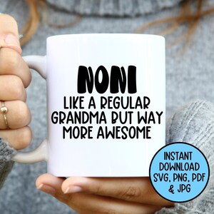 Noni SVG, Noni Grandma Gifts, Noni PNG, Noni Design, Grandma SVG, Gift ...