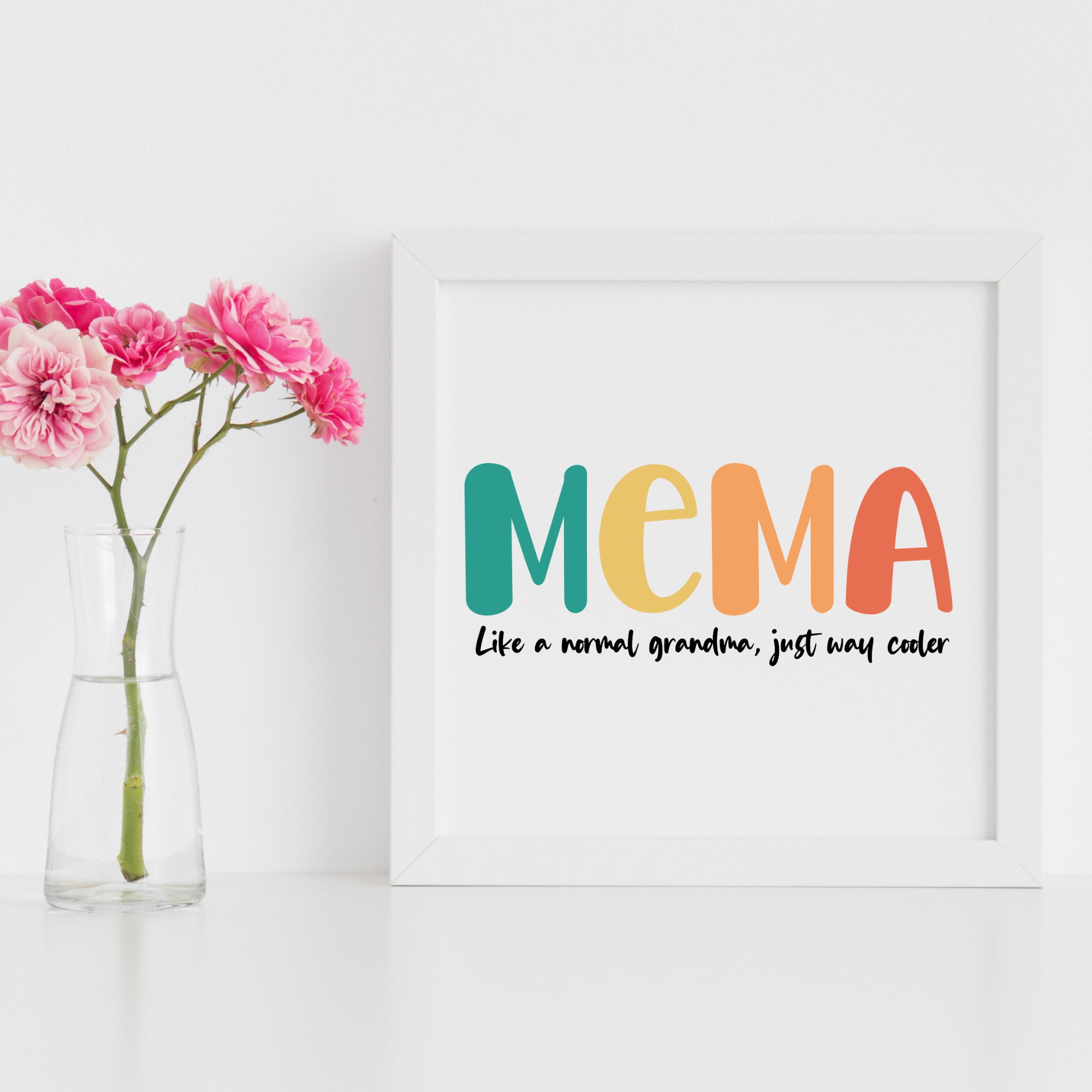 Mema SVG, Mema Cut File, Mema Design, Grandma SVG, Gift for Mema ...