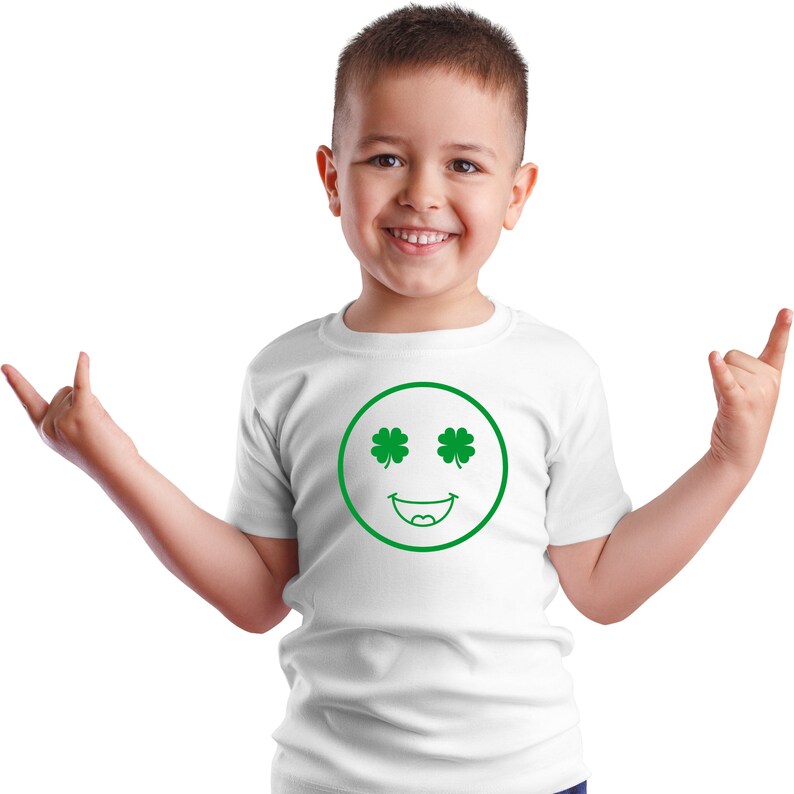 Clover Smiley Face Svg, Saint Patricks Day Svg, St Paddys Svg, Digital ...