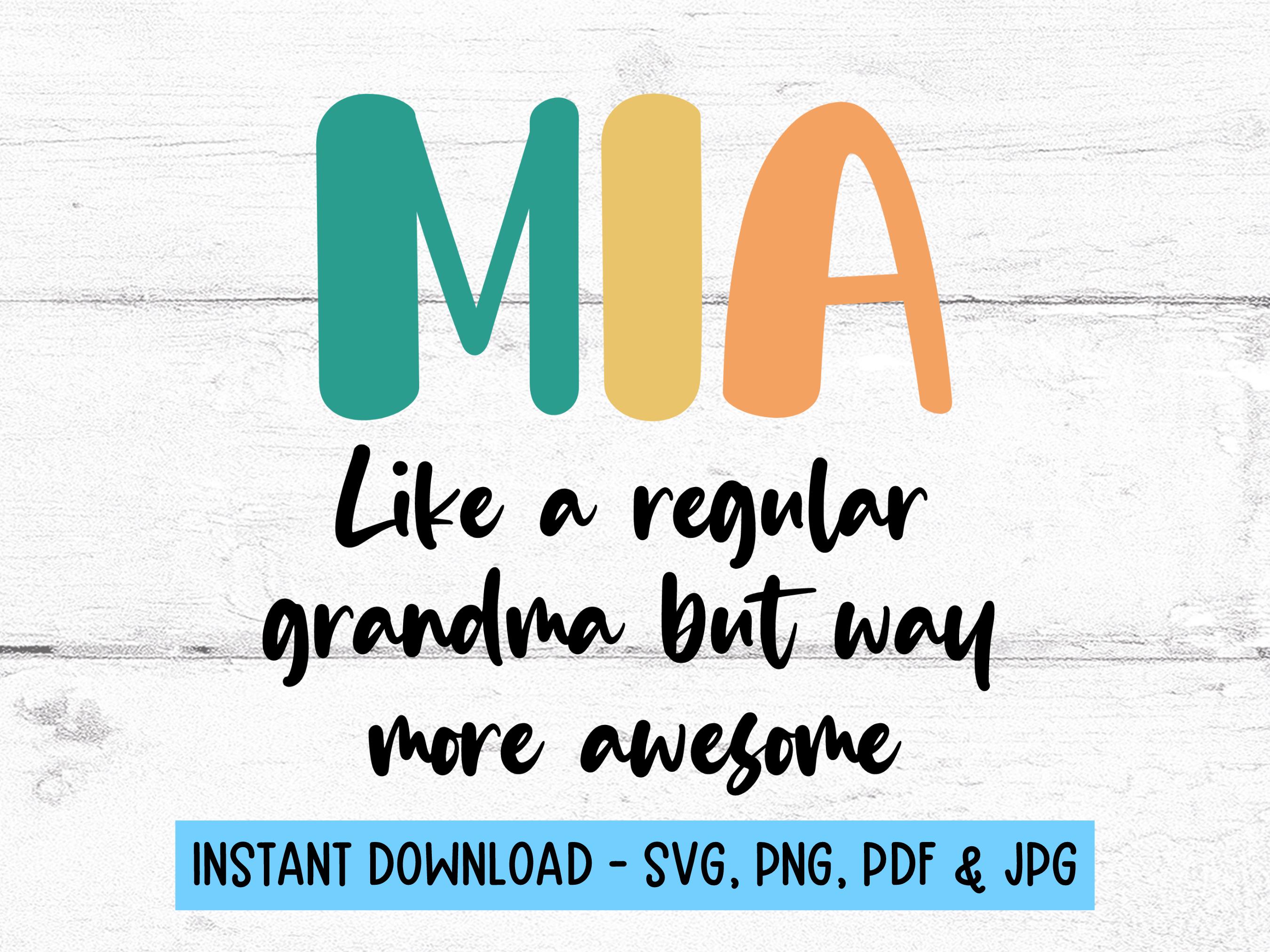Mia SVG, Mia Gifts, Mia Cut File, Mia Design, Gift for Mia, Cricut ...