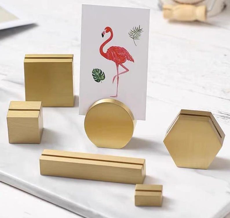 Brass Card Holder,stainless Steel 3 Size Place Card Holder,custom ...