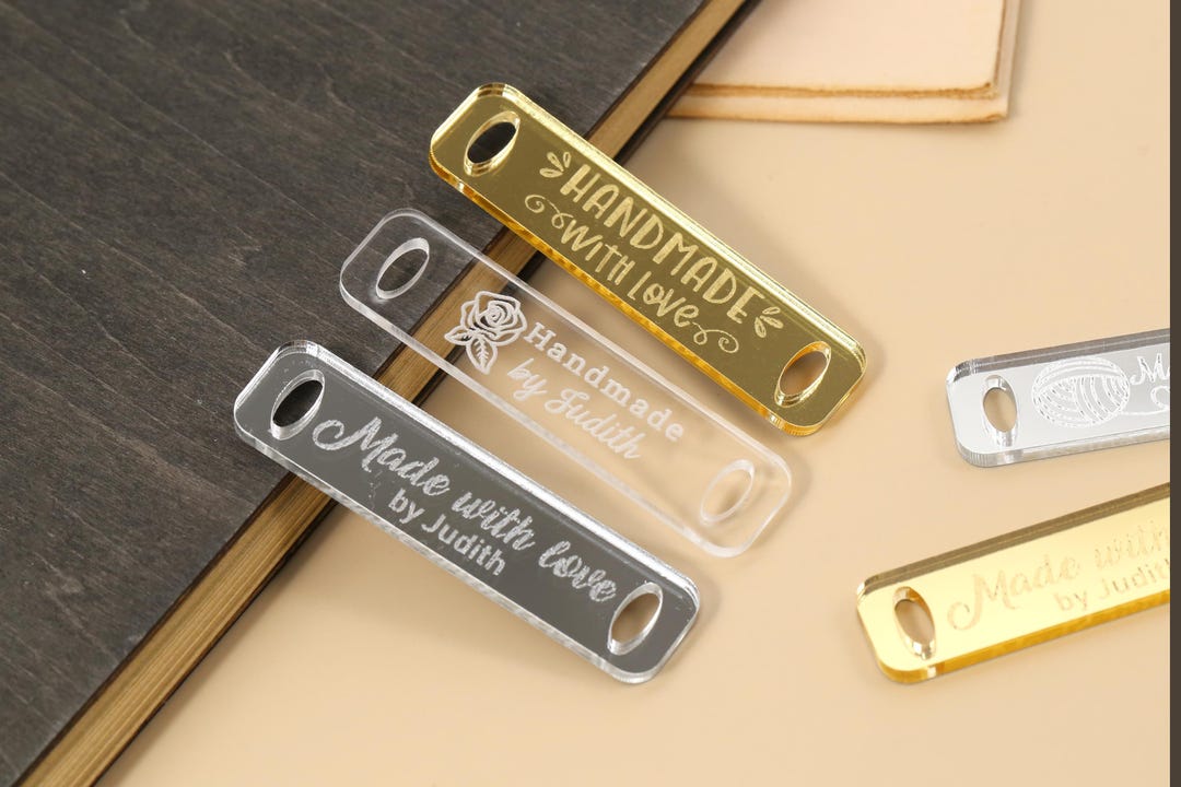 Personalized Acrylic Tags for Handmade Items, Custom Labels for ...
