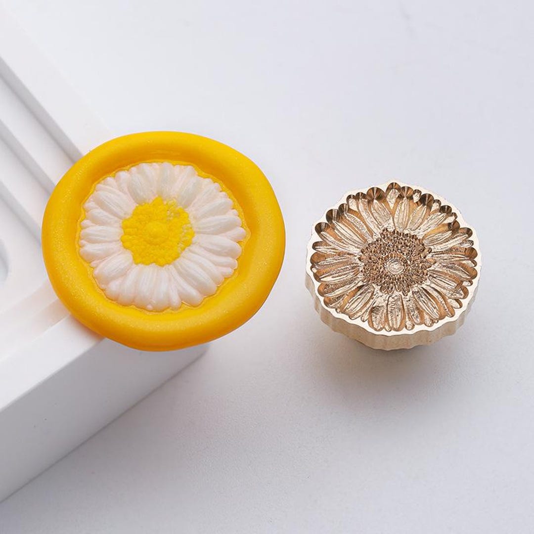 Gorgeous Daisy Wax Stamps, Flower Wedding Seal, Journal Wax Seals, Wax ...