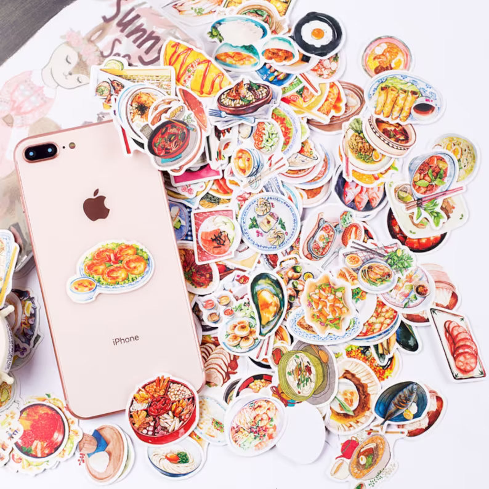 Delicious Food Stickers Food Stickers Hamburger Planner - Etsy