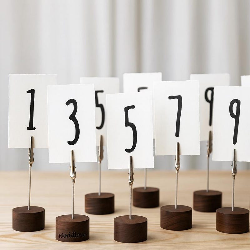 Table Number Holder Wood - Etsy