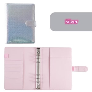 A5 Glitter Planner Binder, Flash Color Binder, Personal Size, 6 Ring ...