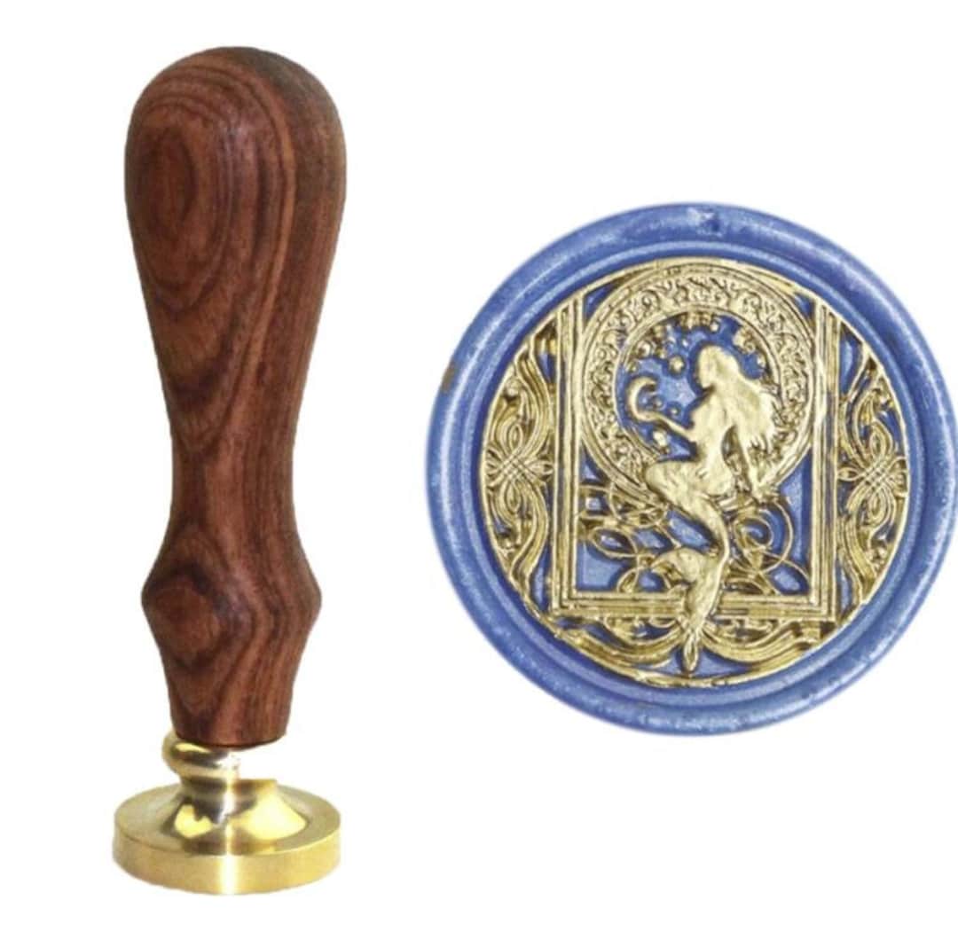 Mermaid and Sea Wax Seal Stamp Kit, Ocean Wedding Seal, Fish Sealing ...