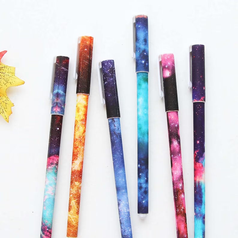 Starry Sky Pens 6pcs 0.38mm Cartoon Pen Gel Pen Kawaii - Etsy