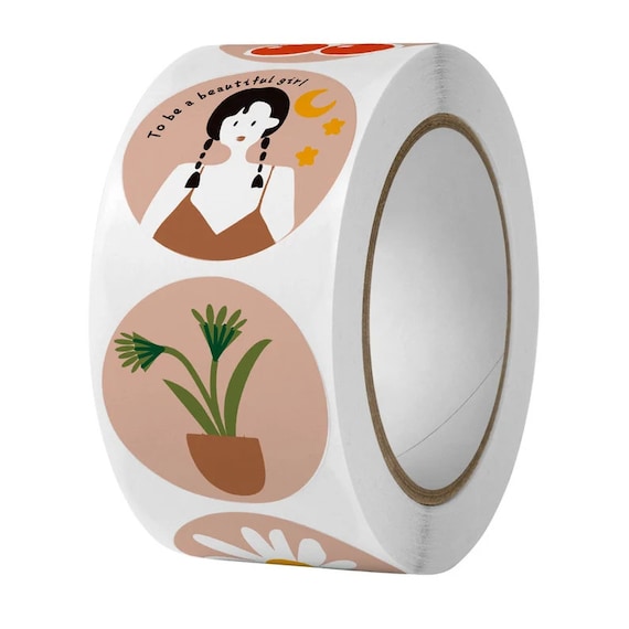 Good Day Cute Girl Plant Clouds Sticker 500pcs Small - Etsy