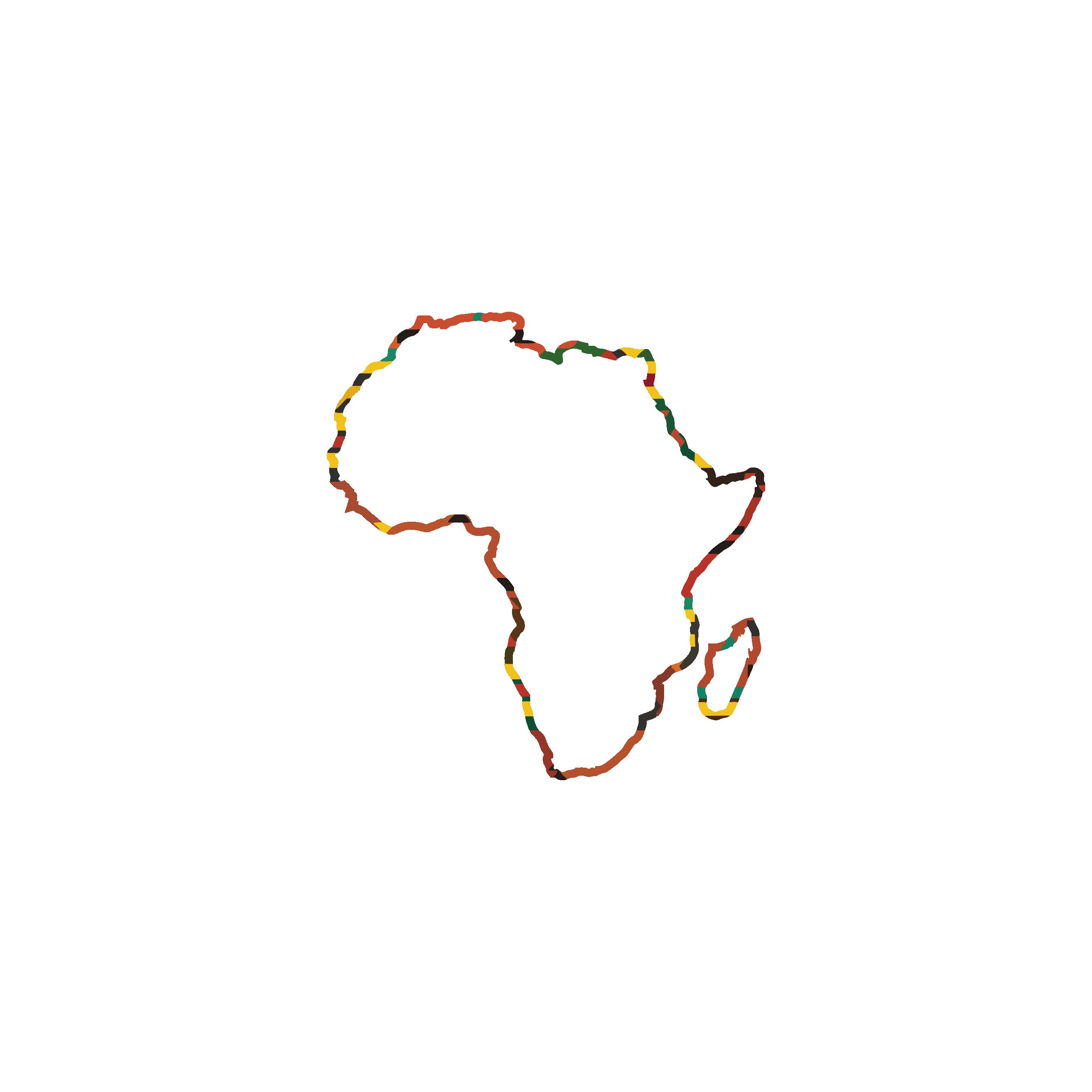 Africa Continent Outline Svg