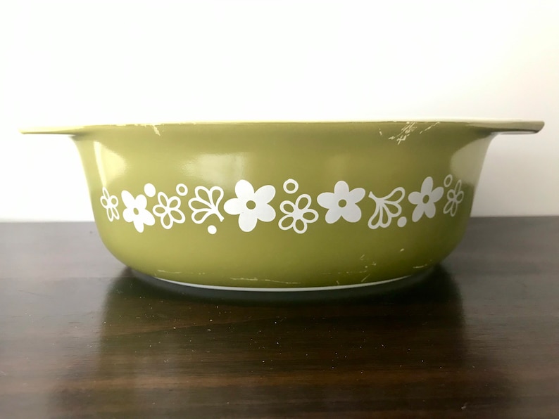 Pyrex Crazy Daisy/spring Blossoms Casserole Bowl - Etsy