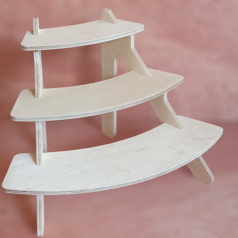 3 Tier Wood Display Stand - Etsy