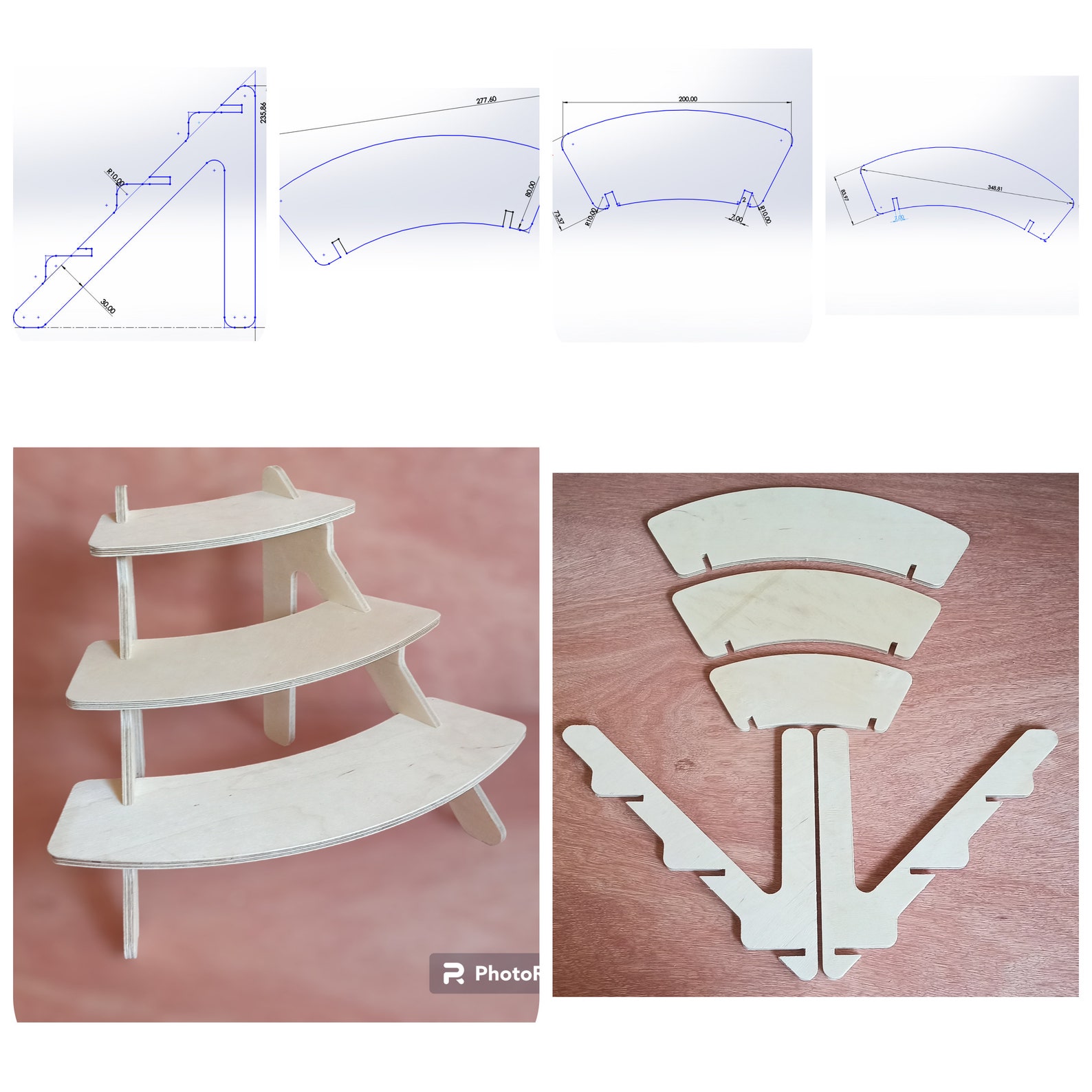 7MM - DIGITAL FILE Ready for Use Laser - CNC, 3 Tiered Display Stand - Etsy