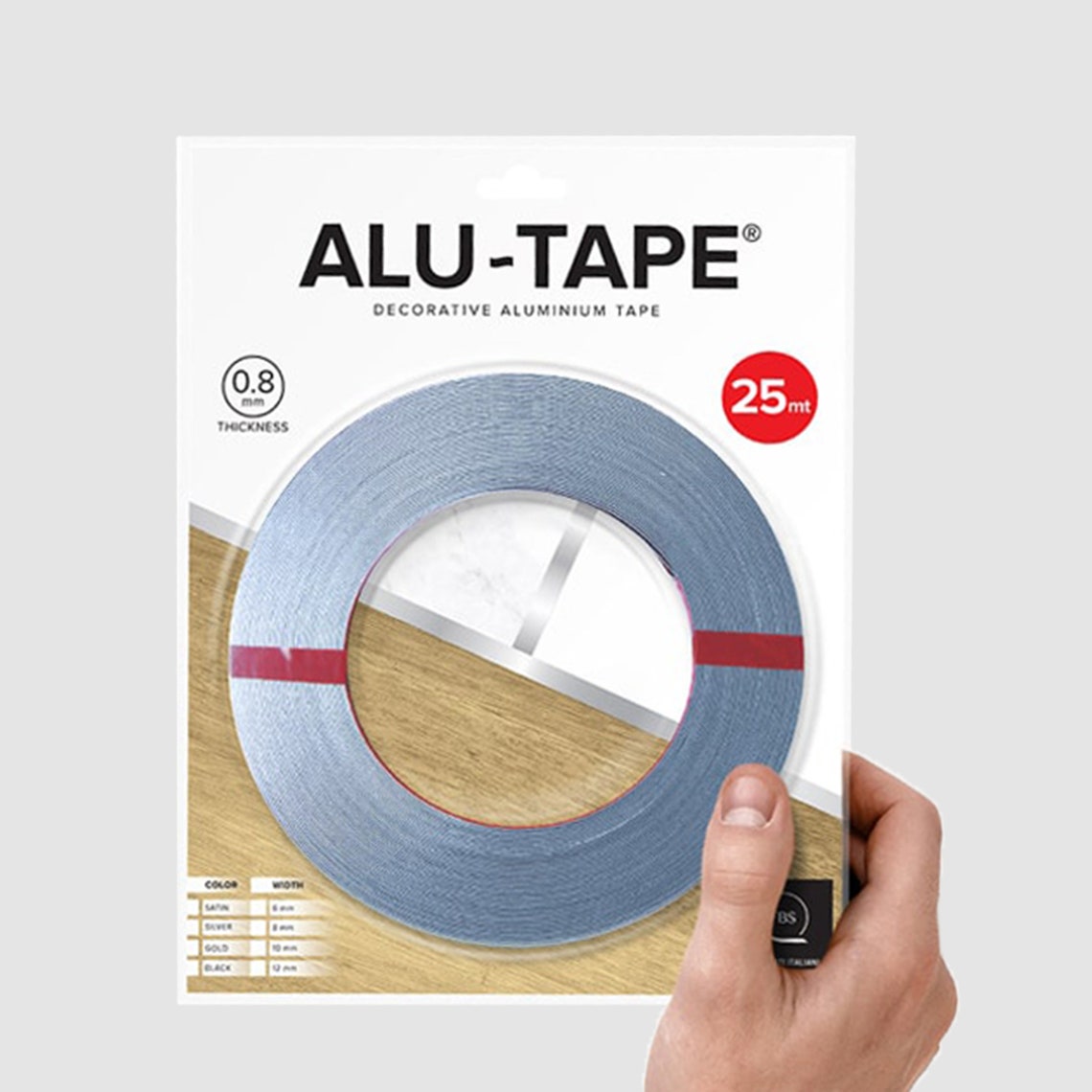 Alutape-self adhesive aluminium decorative tape. Furniture decoration / furniture renovation ...