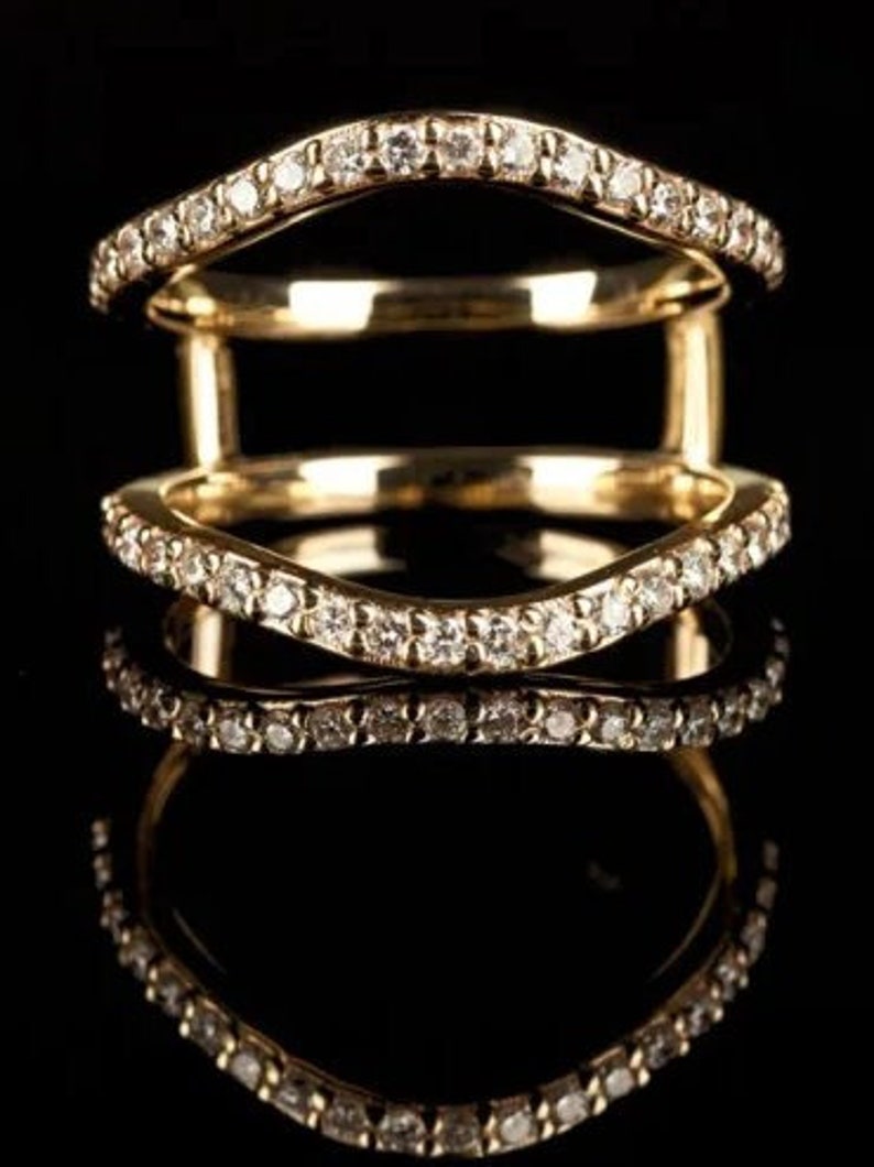 Enhancer Ring Aggie Ring 14K Solid Yellow Gold Ring - Etsy