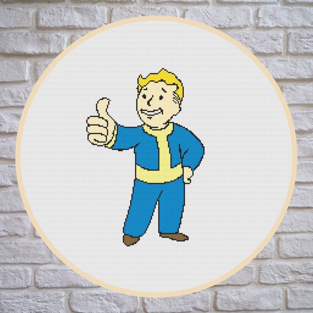 Vault Boy Cross Stitch Pattern, PDF, Xstitch, Gaming Pattern - Etsy