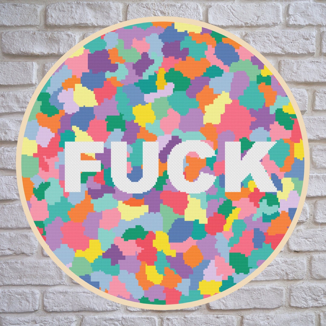 Rainbow Offensive Cross Stitch Pattern, PDF, X Stitch Pattern, Digital ...