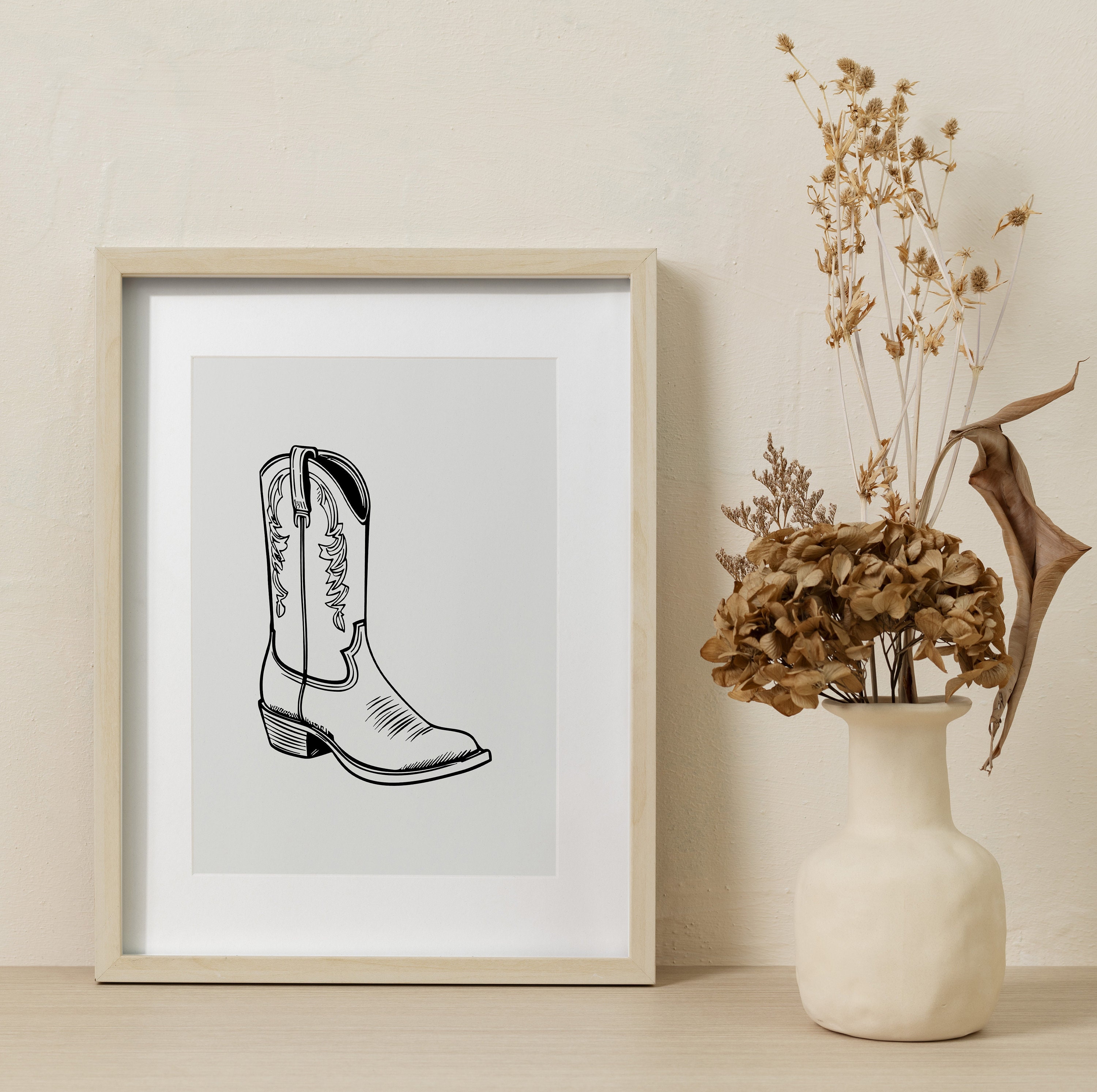 Cowboy Boots SVG, Western Boots Outlines. Rodeo Boots. Ranch, Cowgirl ...