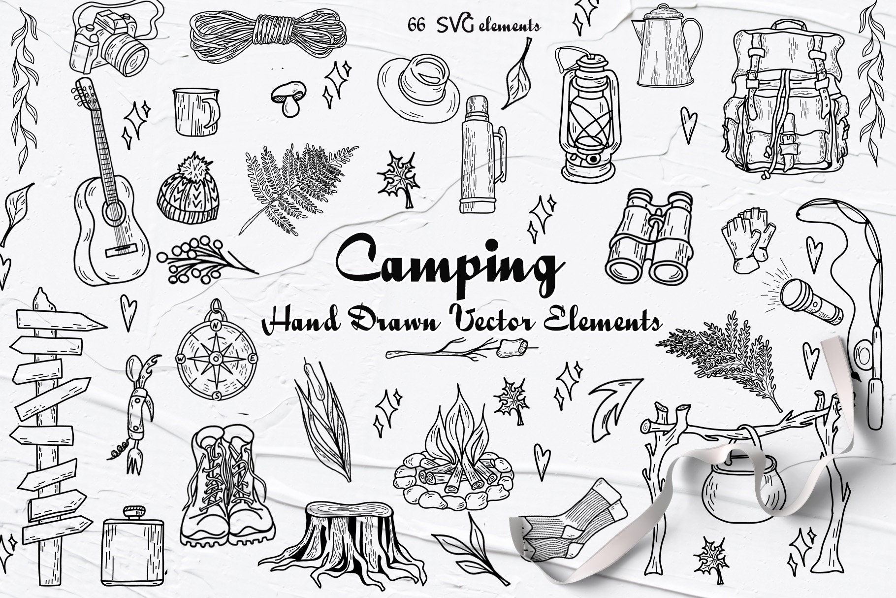 Camping Svg Clipart. Woodland Camping Clipart. Vector Wild Camping ...