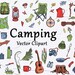 Camping Svg Clipart. Woodland Camping Clipart. Vector Wild Camping ...