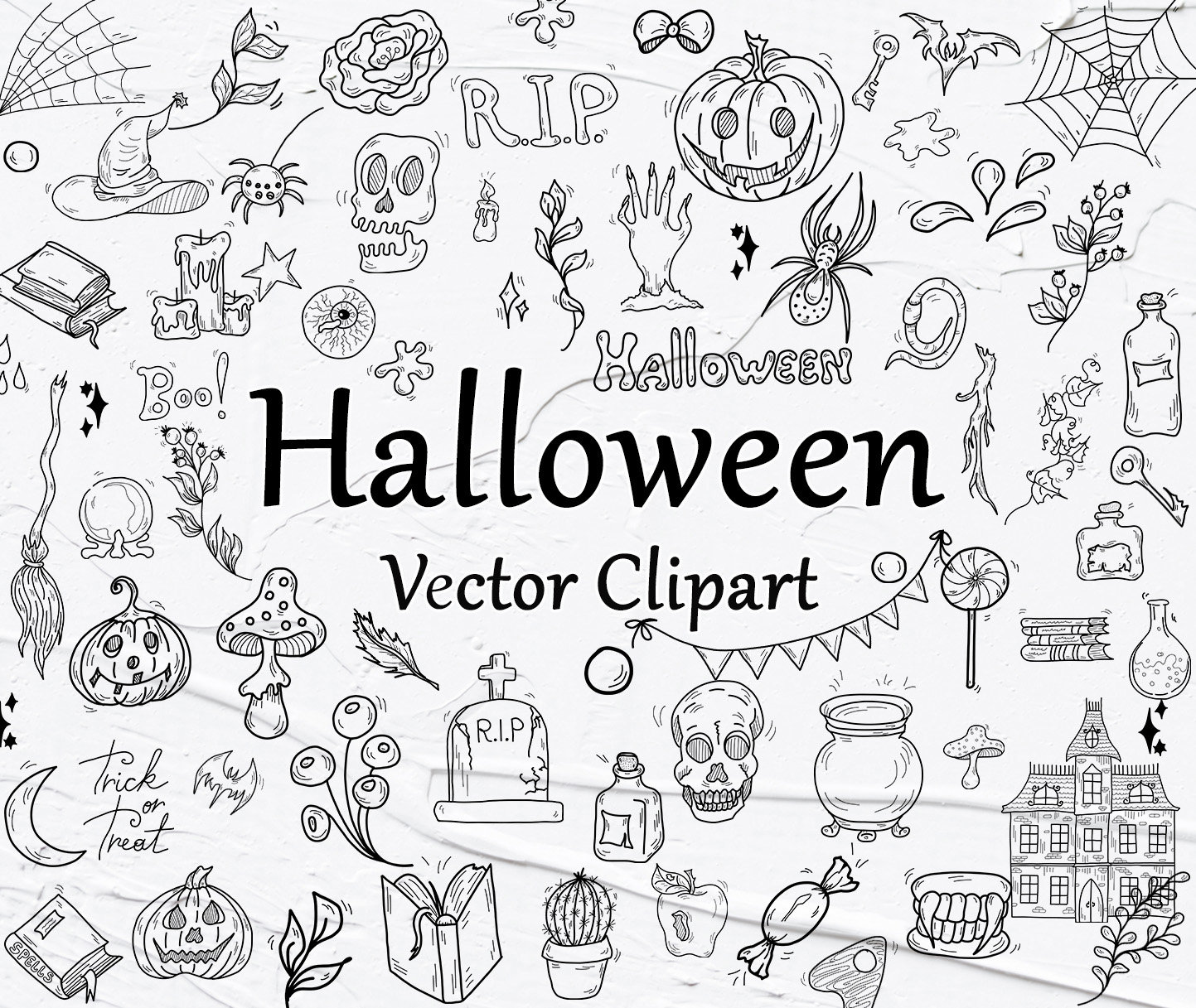 October Clip Art Black And White