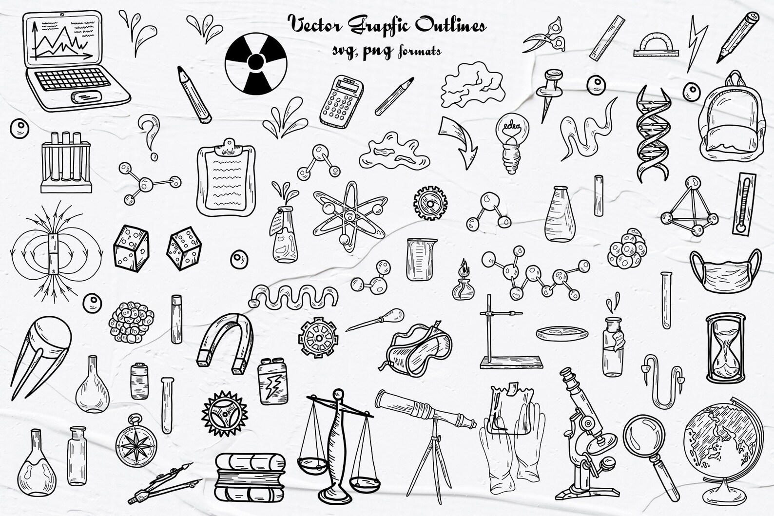 Science SVG Clipart, Vector Science Clipart, Chemistry Cliparts ...