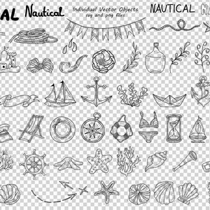 Nautical SVG Clipart, Vector Marine Clipart, Under the Sea Clipart ...