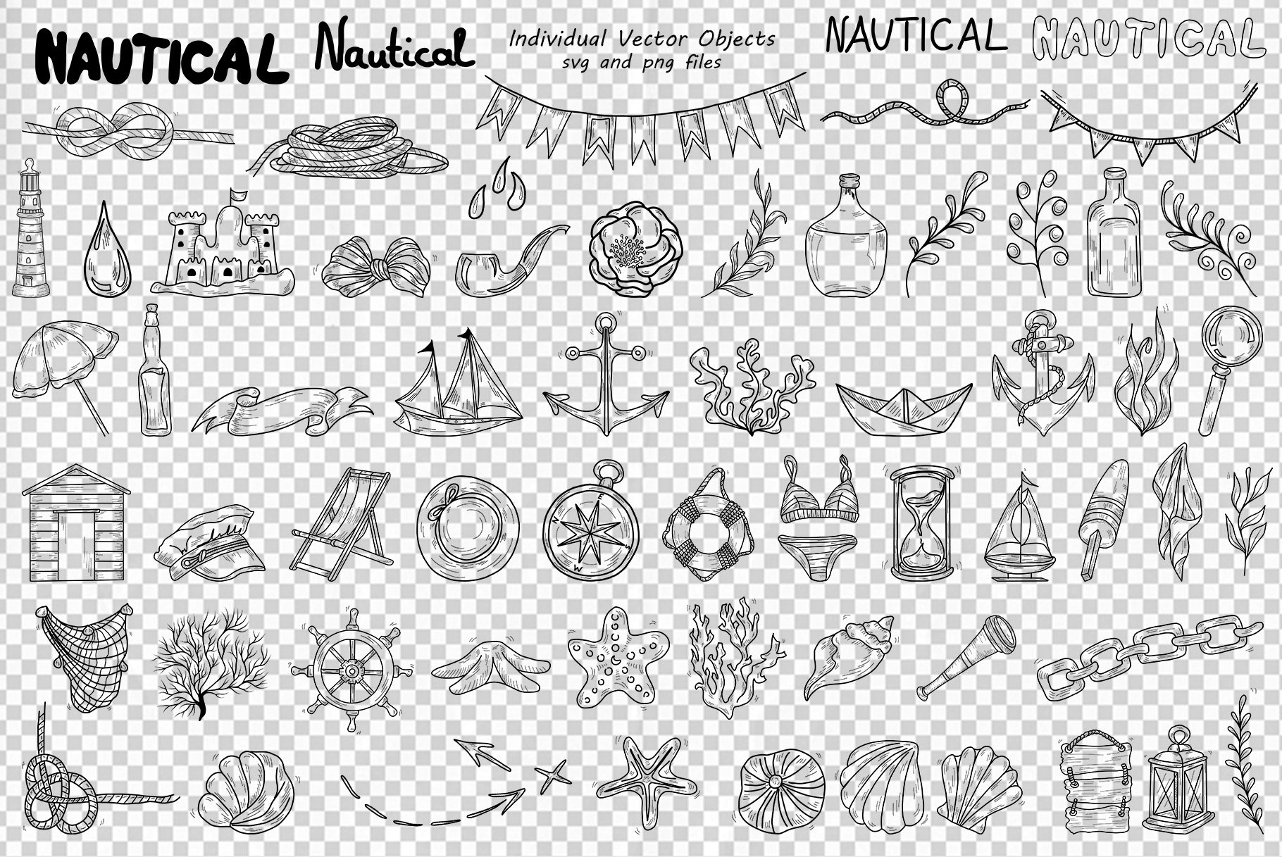 Nautical SVG Clipart, Vector Marine Clipart, Under the Sea Clipart ...