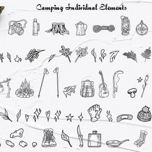 Camping Svg Clipart. Woodland Camping Clipart. Vector Wild Camping ...
