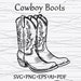 Cowboy Boots SVG, Western Boots Outlines. Rodeo Boots. Ranch, Cowgirl ...