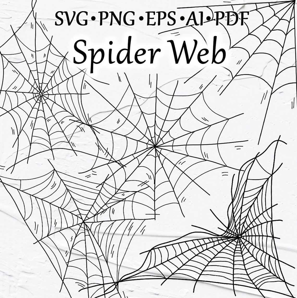 Spiderwebs Halloween SVG Clipart, Vector Spider Web Clipart. Spider ...