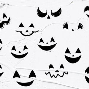 Halloween Pumpkin SVG Clipart, Halloween Clipart, Cute Pumpkin Faces ...
