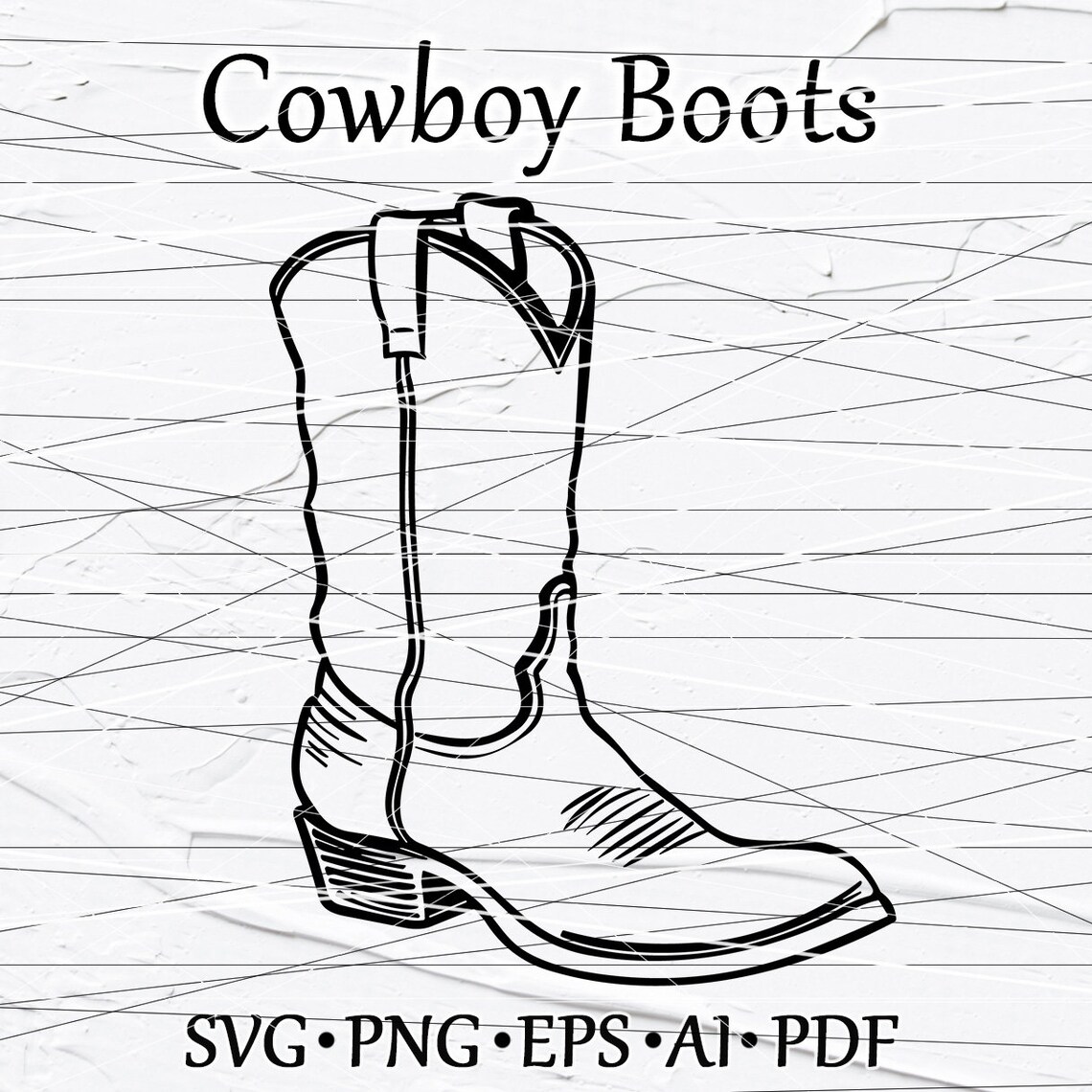 Cowboy Boots SVG, Western Boots Outlines. Rodeo Boots. Ranch, Cowgirl ...