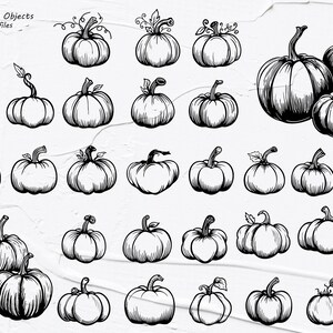 Halloween Pumpkin SVG Clipart, Halloween Clipart, Cute Pumpkin Faces ...