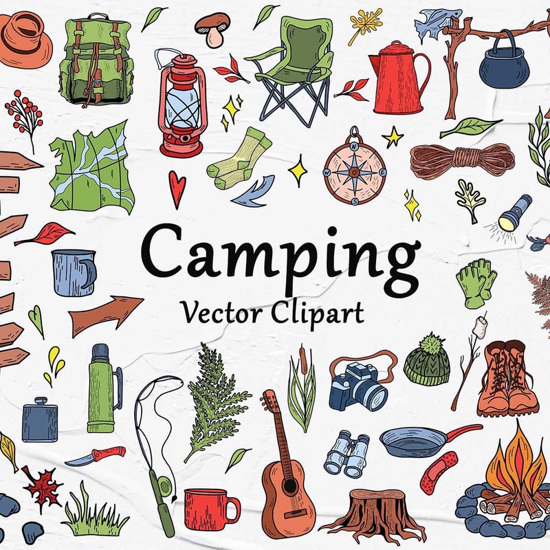 Camping Clipart - Etsy