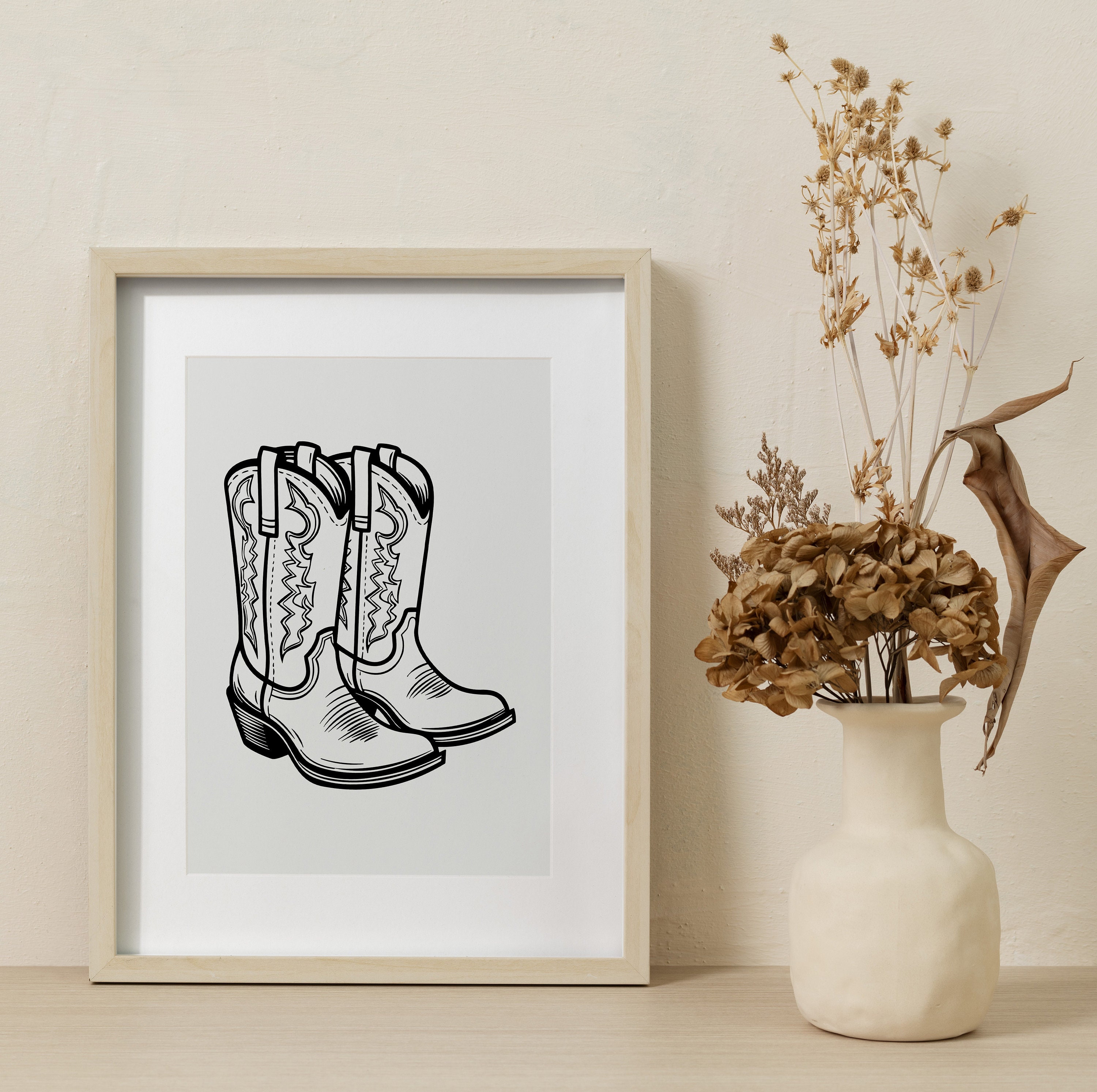 Cowboy Boots SVG, Western Boots Outlines. Rodeo Boots. Ranch, Cowgirl ...