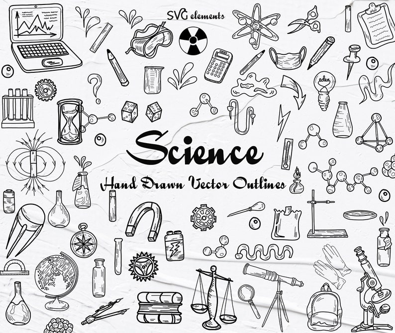 Science SVG Clipart, Vector Science Clipart, Chemistry Cliparts ...