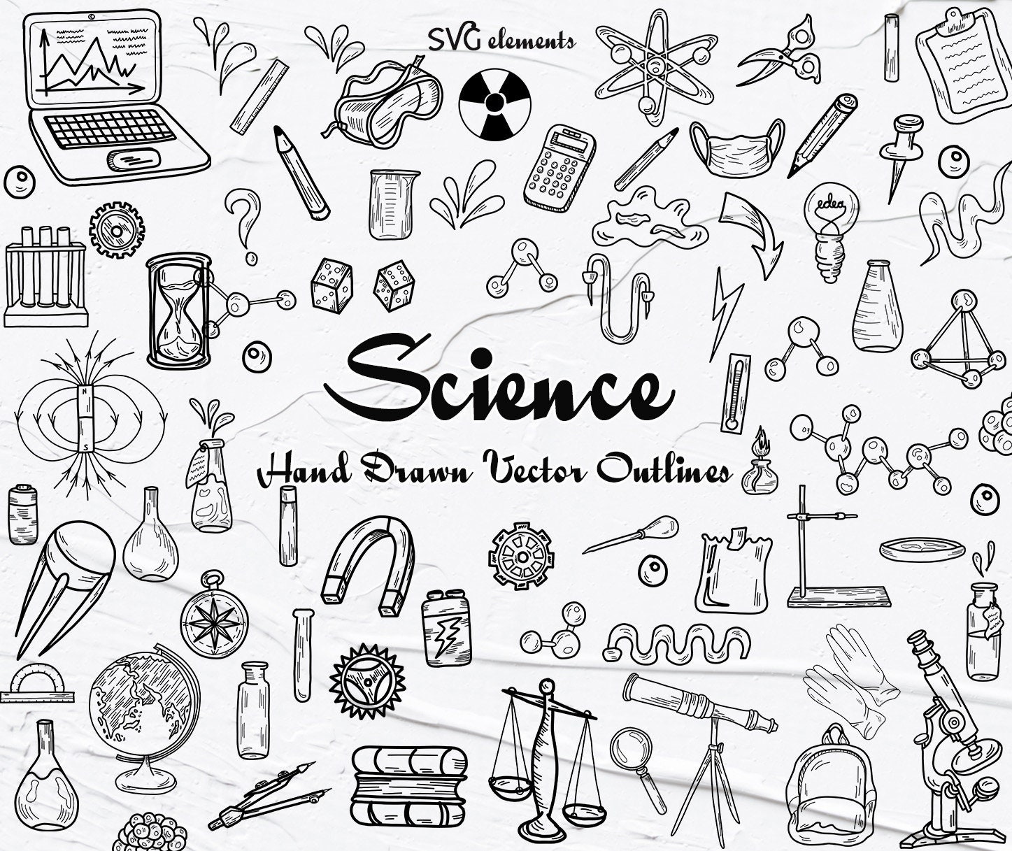 Science Clipart Black And White