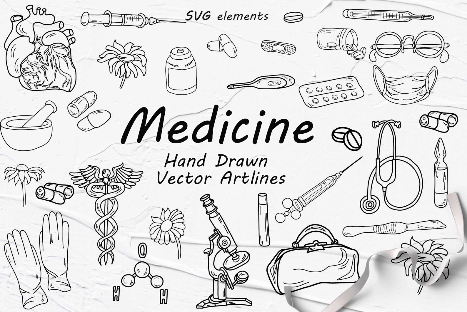 Medicine SVG Clipart, Vector Medical Clipart, Medical Tools, Hospital ...