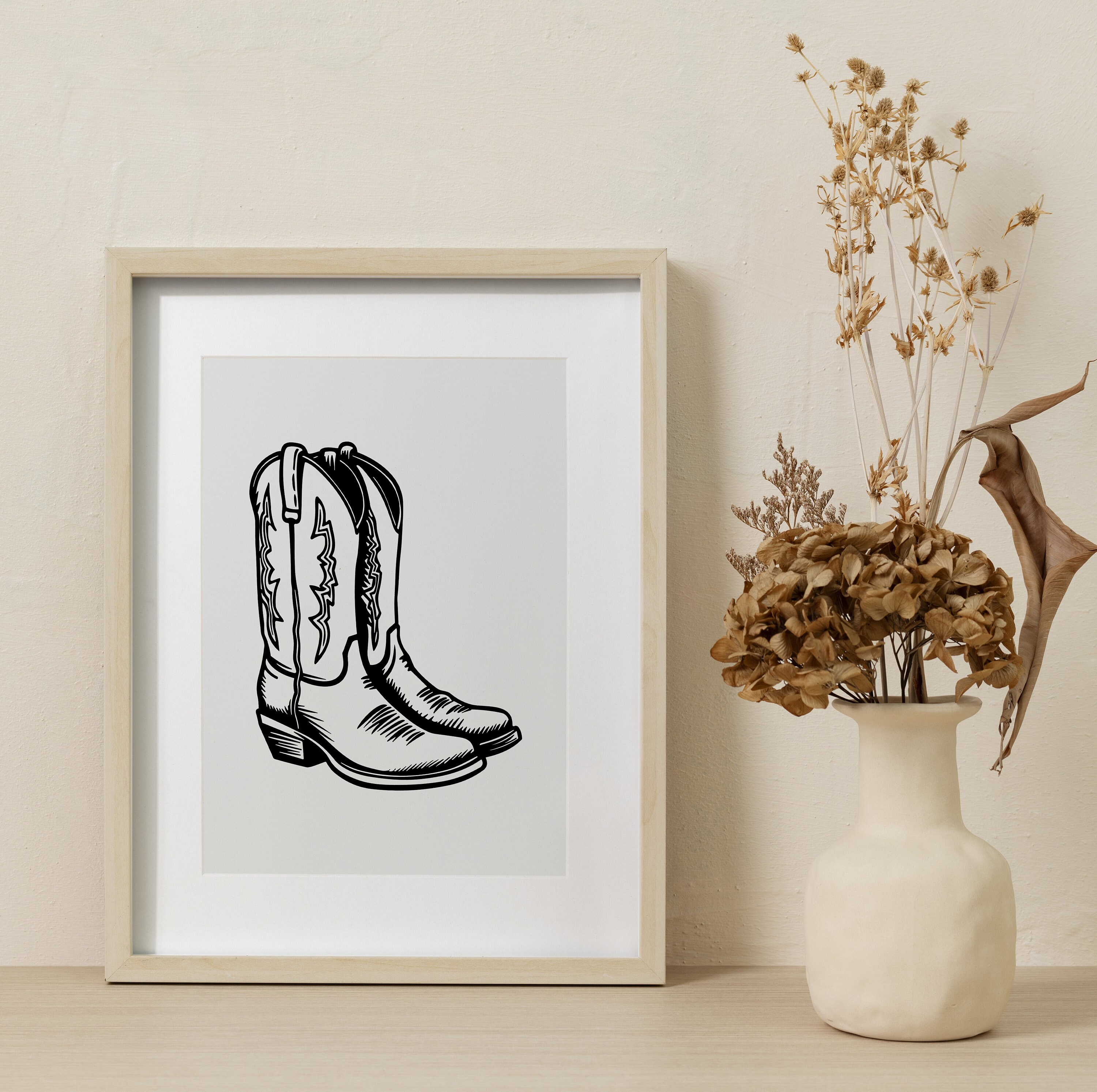 Cowboy Boots SVG, Western Boots Outlines. Rodeo Boots. Ranch, Cowgirl ...
