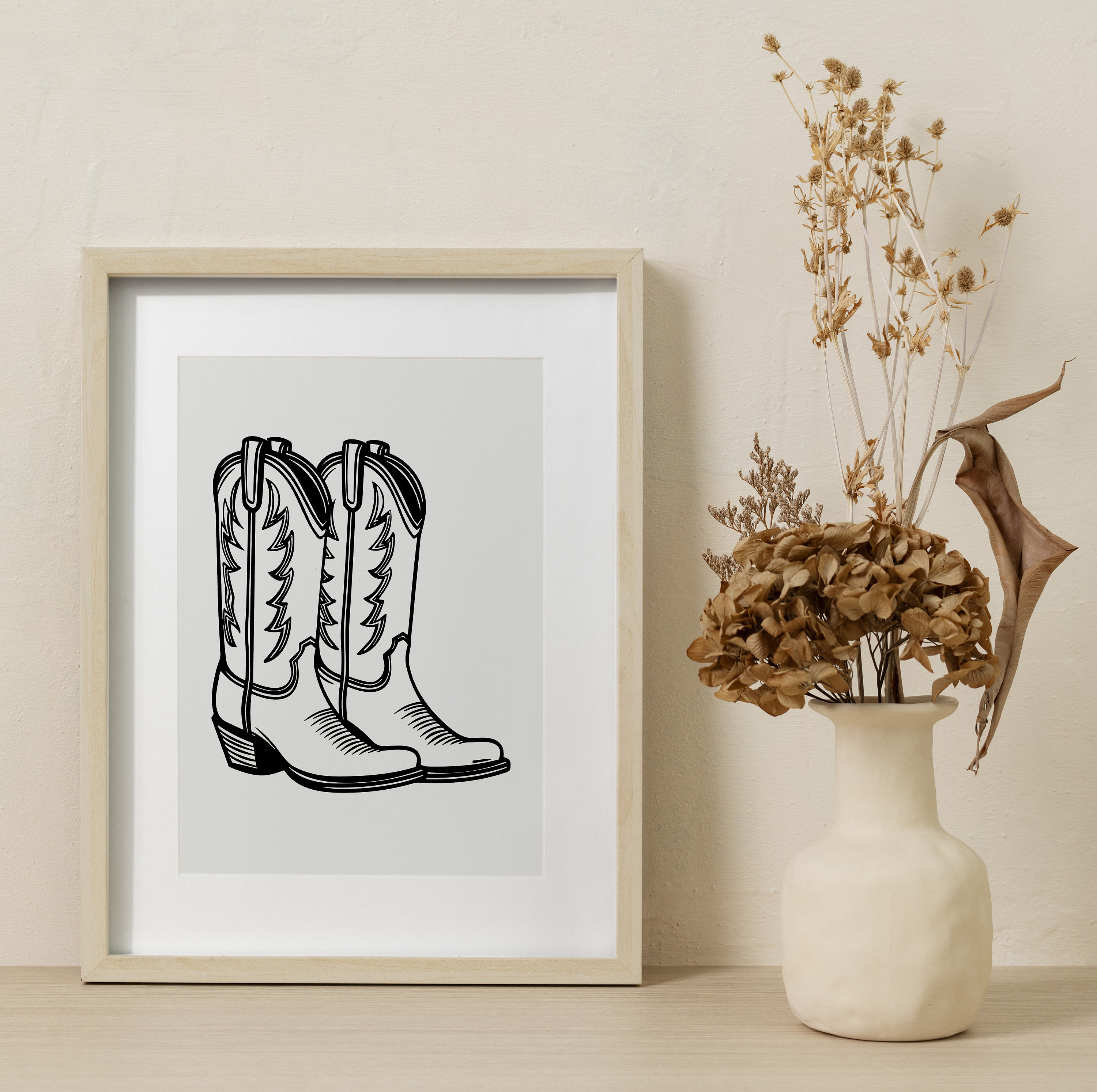 Cowboy Boots SVG, Western Boots Outlines. Rodeo Boots. Ranch, Cowgirl ...