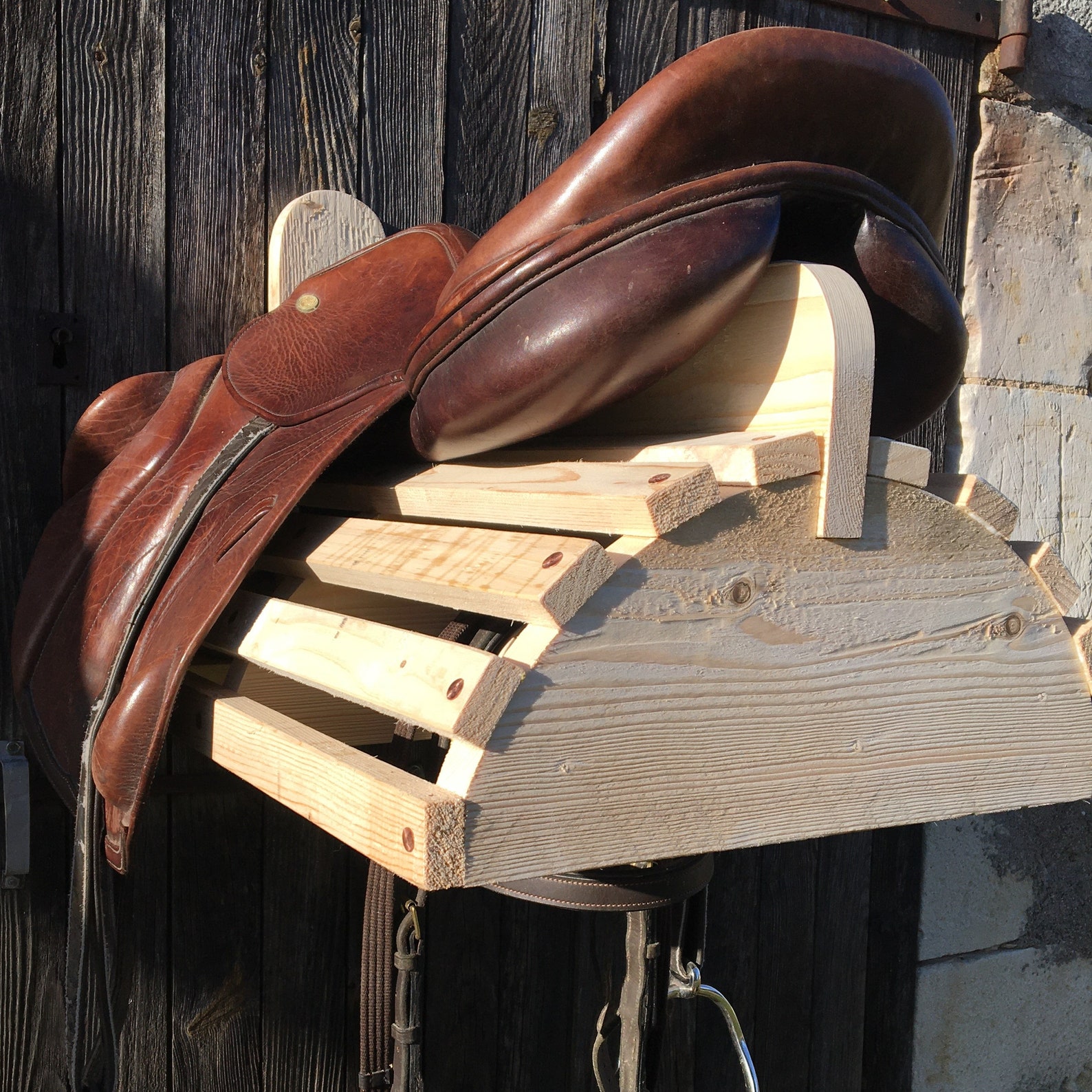 Artisan Crafted Wall-mounted Horse Tack Saddle Rack Stand - Etsy